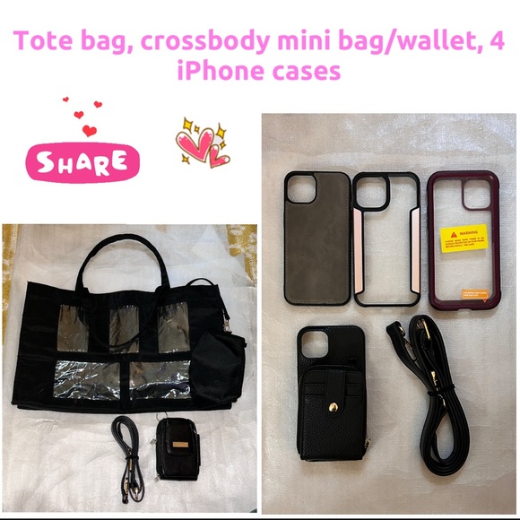 Cell Phones & Accessories | 4 Iphone 12 Cases Tote Bag Crossbody Wallet ...